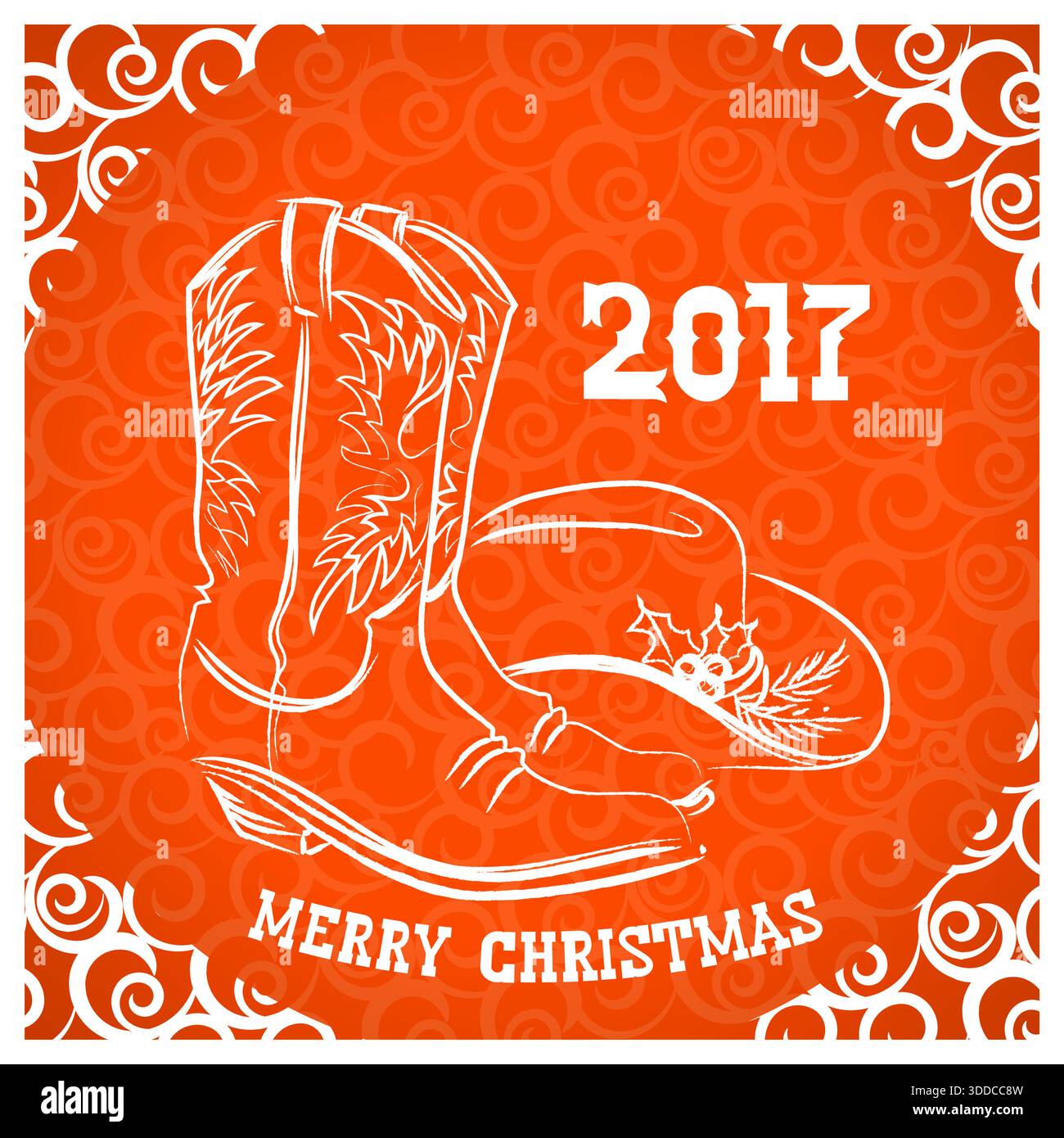 Cowboy christmas card holiday Cut Out Stock Images & Pictures - Alamy