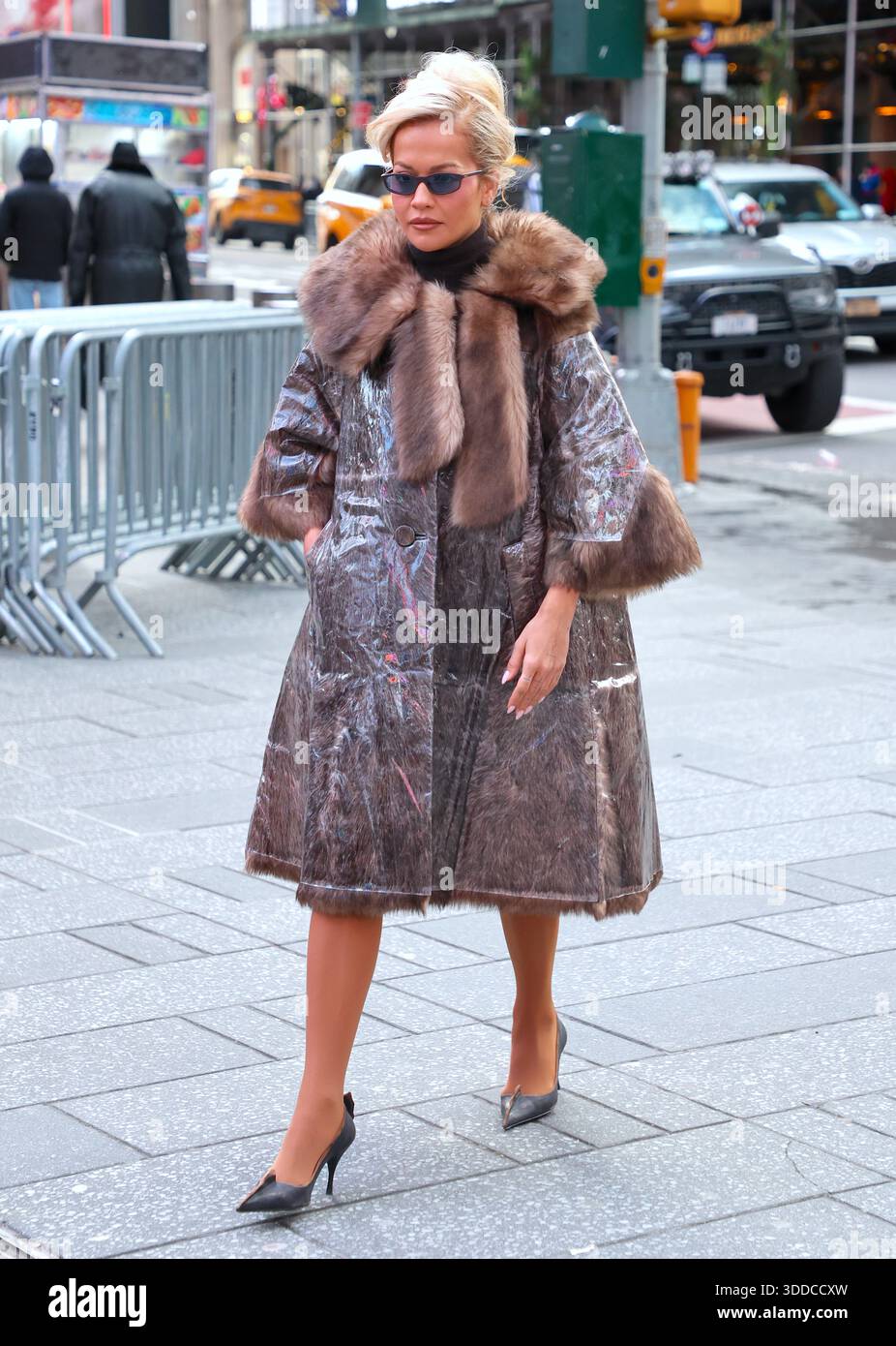 Singer/TV host Rita Ora is arriving at One Times Square ahead of Dick ...