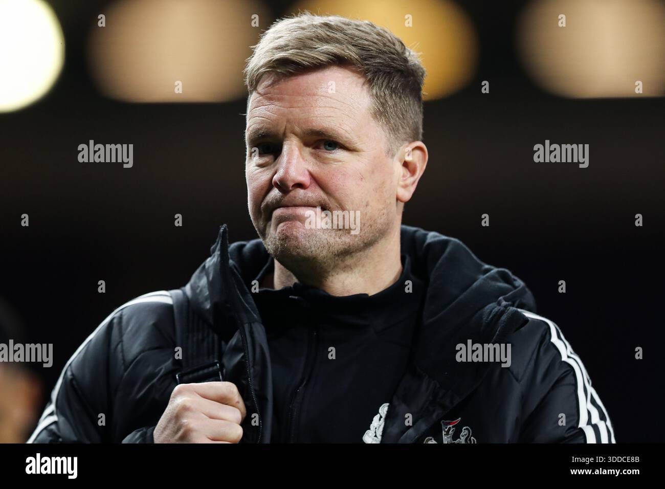 Eddie Howe manager of Newcastle United arrives at stadium ahead of the ...