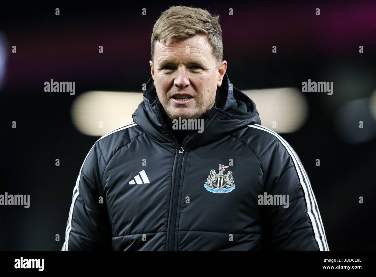 Eddie Howe manager of Newcastle United arrives at stadium ahead of the ...