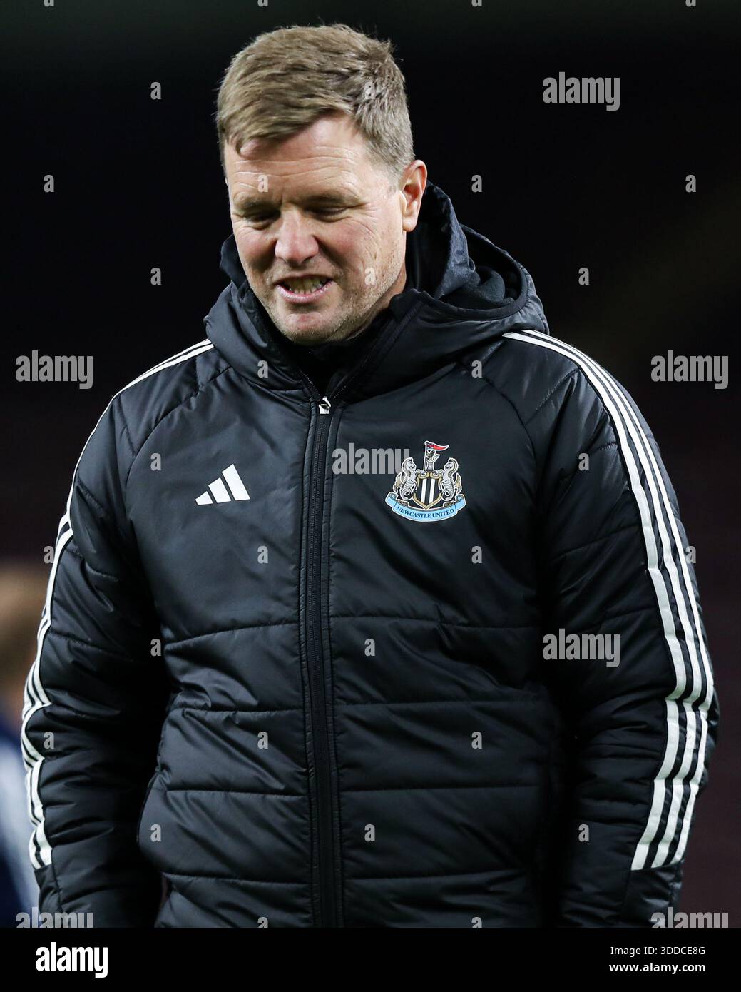 Eddie Howe manager of Newcastle United arrives at stadium ahead of the ...