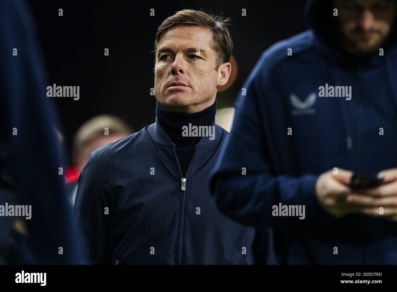 Scott Parker manager of Burnley arrives at stadium ahead of the Premier ...