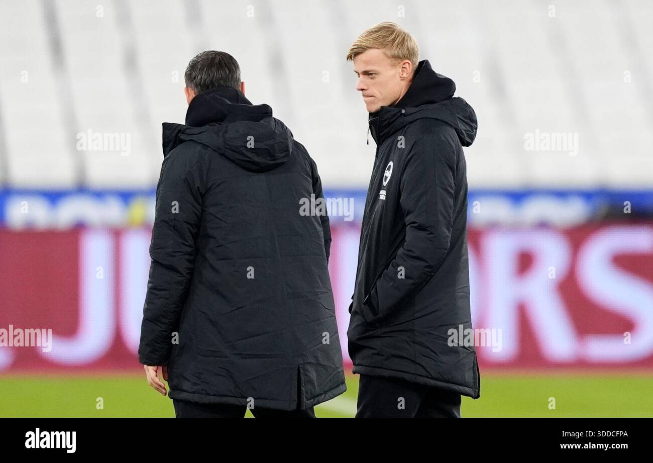 Brighton and Hove Albion's Jan Paul van Hecke before the Premier League ...