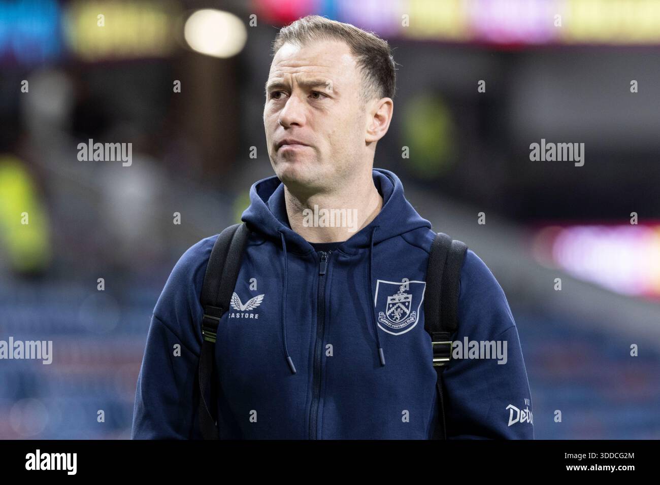 Ashley Barnes #35 of Burnley F.C arriving at Turf Moor during the ...