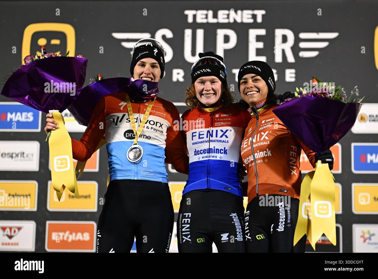 Luxembourgian Marie Schreiber, Dutch Puck Pieterse and Dutch Ceylin Del ...