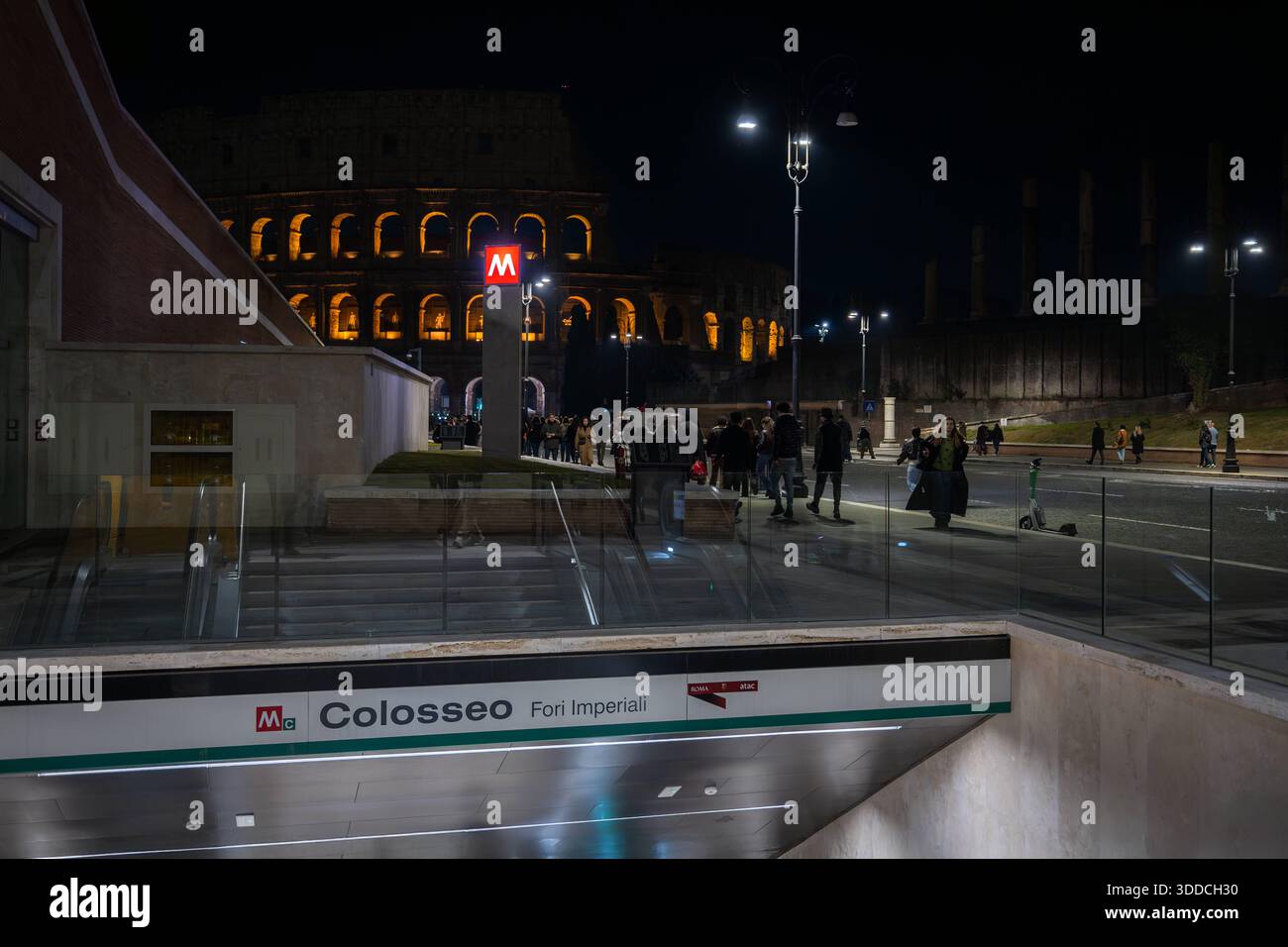 New Metro C station, Colosseo - Fori Imperiali in Rome, Italy. Rome ...
