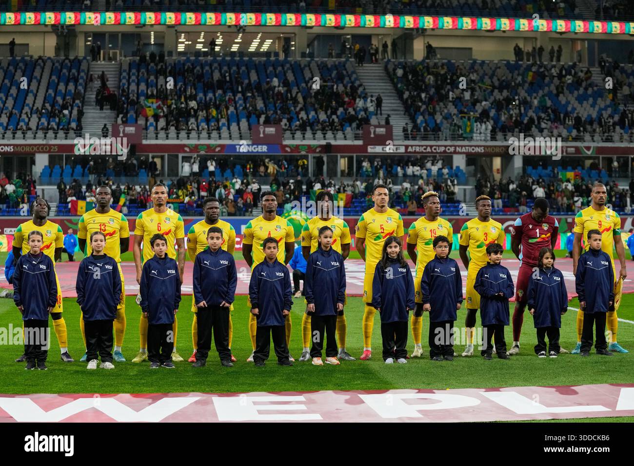 Benin player line up ahead of the Africa Cup of Nations group D soccer ...