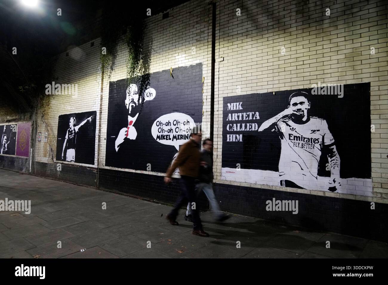 Arsenal fans make their way to the Emirates Stadium, London ahead of ...