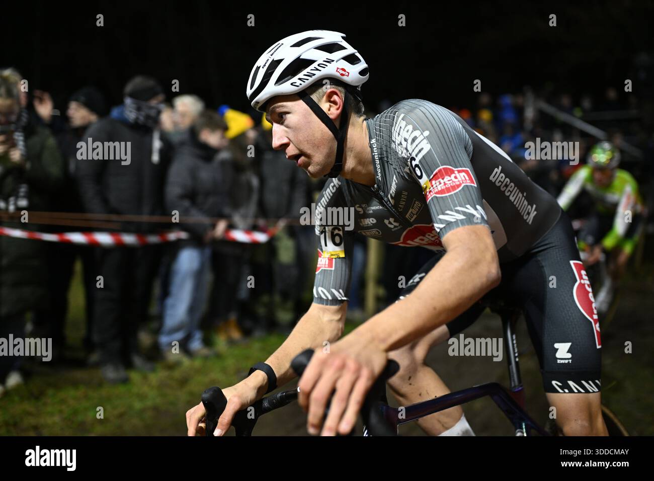 Belgian Jente Michels pictured in action during the men elite race of ...