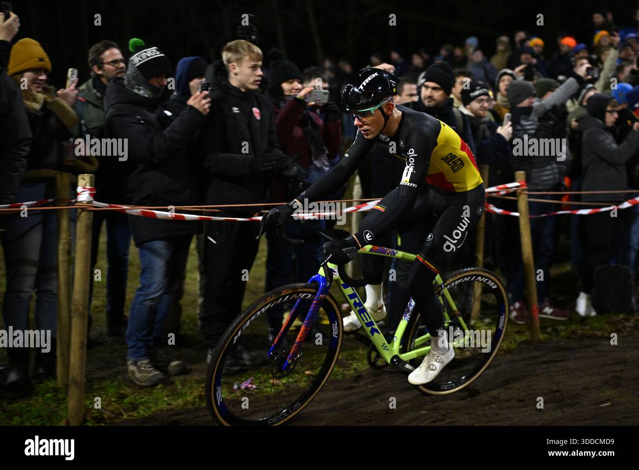Belgian Thibau Nys pictured in action during the men elite race of ...