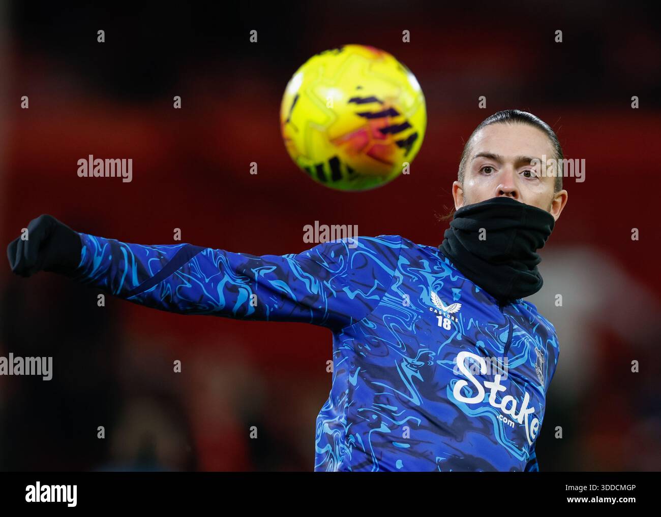 Nottingham, England, 30th December 2025. Jack Grealish of Everton warms ...