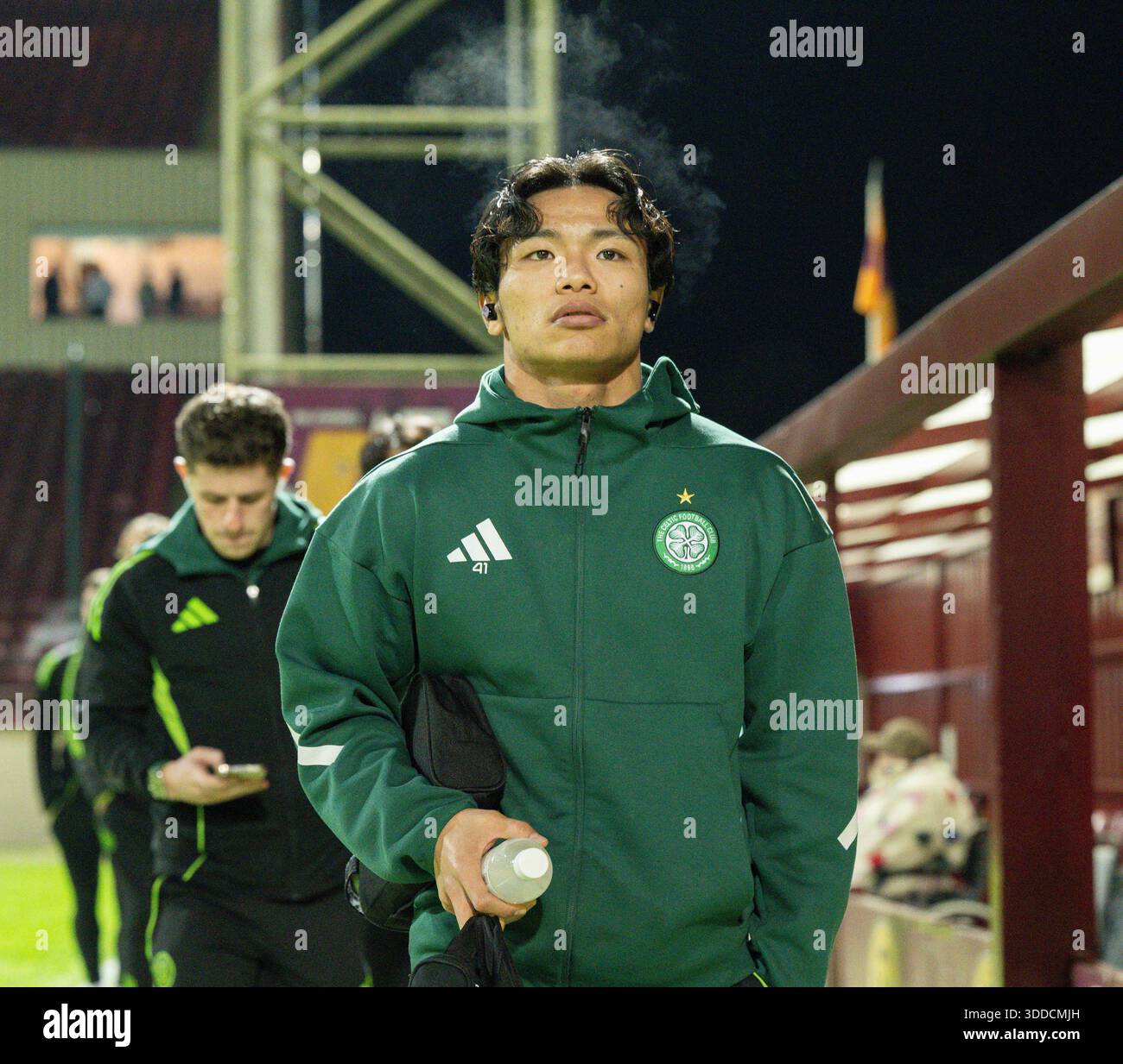 MOTHERWLL, SCOTLAND - DECEMBER 30: Celtic’s Reo Hatate arrives before a ...