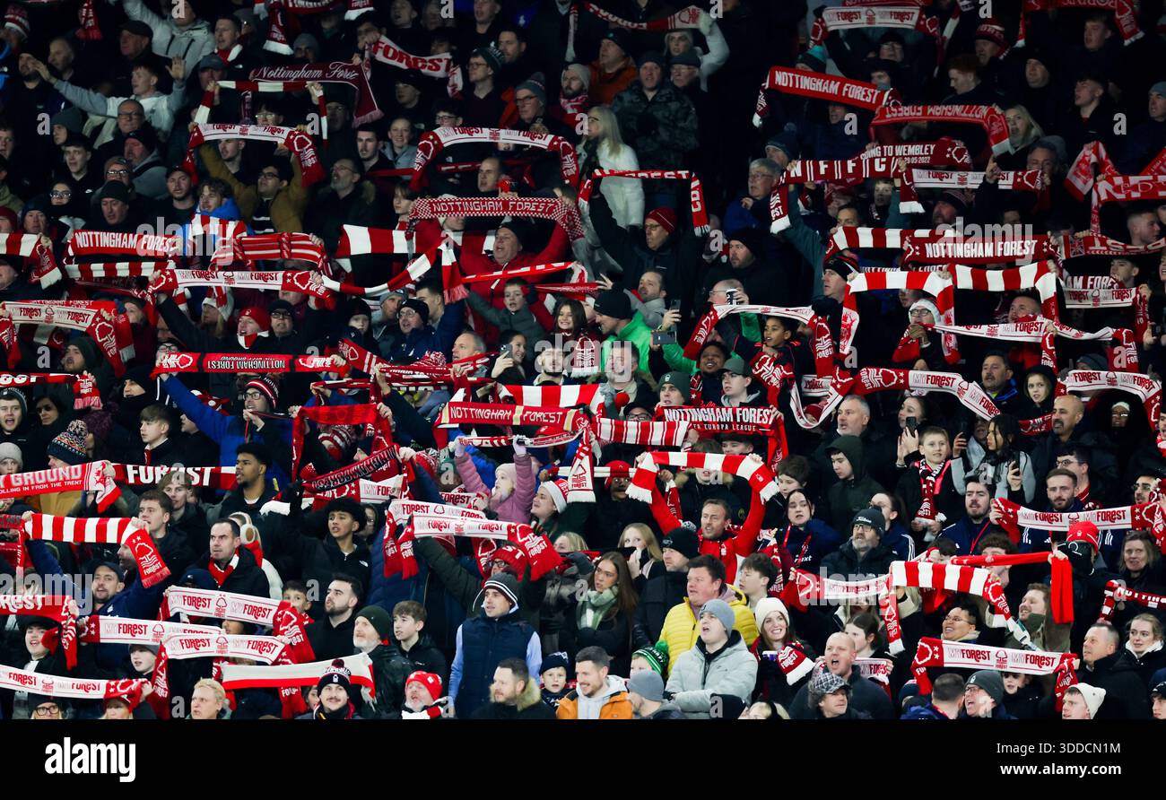 Nottingham Forest fans during the Premier League match at the City ...