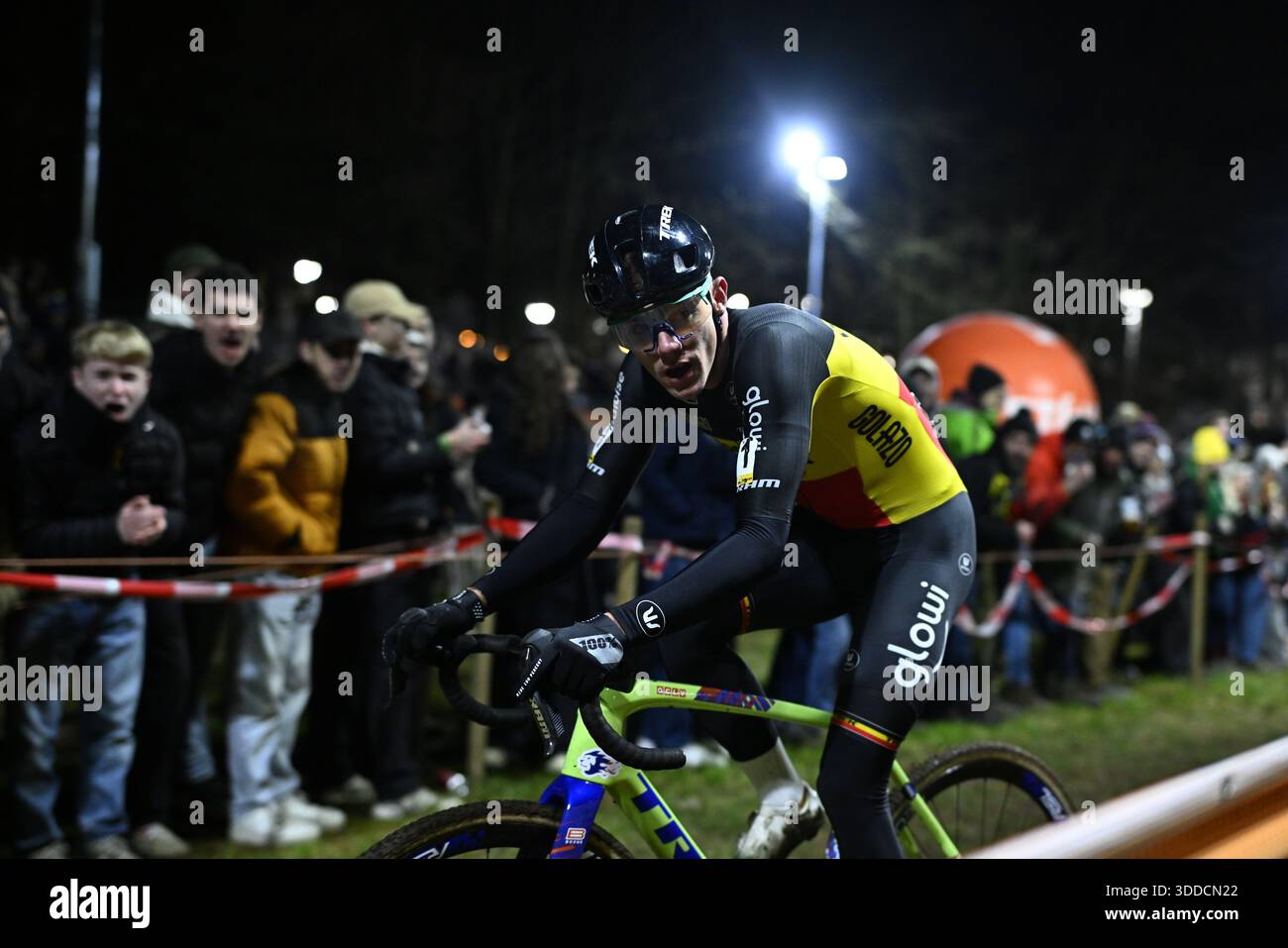 Belgian Thibau Nys pictured in action during the men elite race of ...