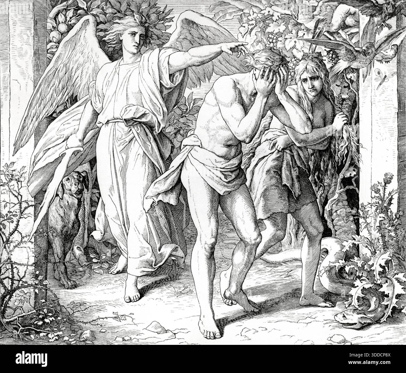 Adam and eve garden of eden hi-res stock photography and images - Alamy