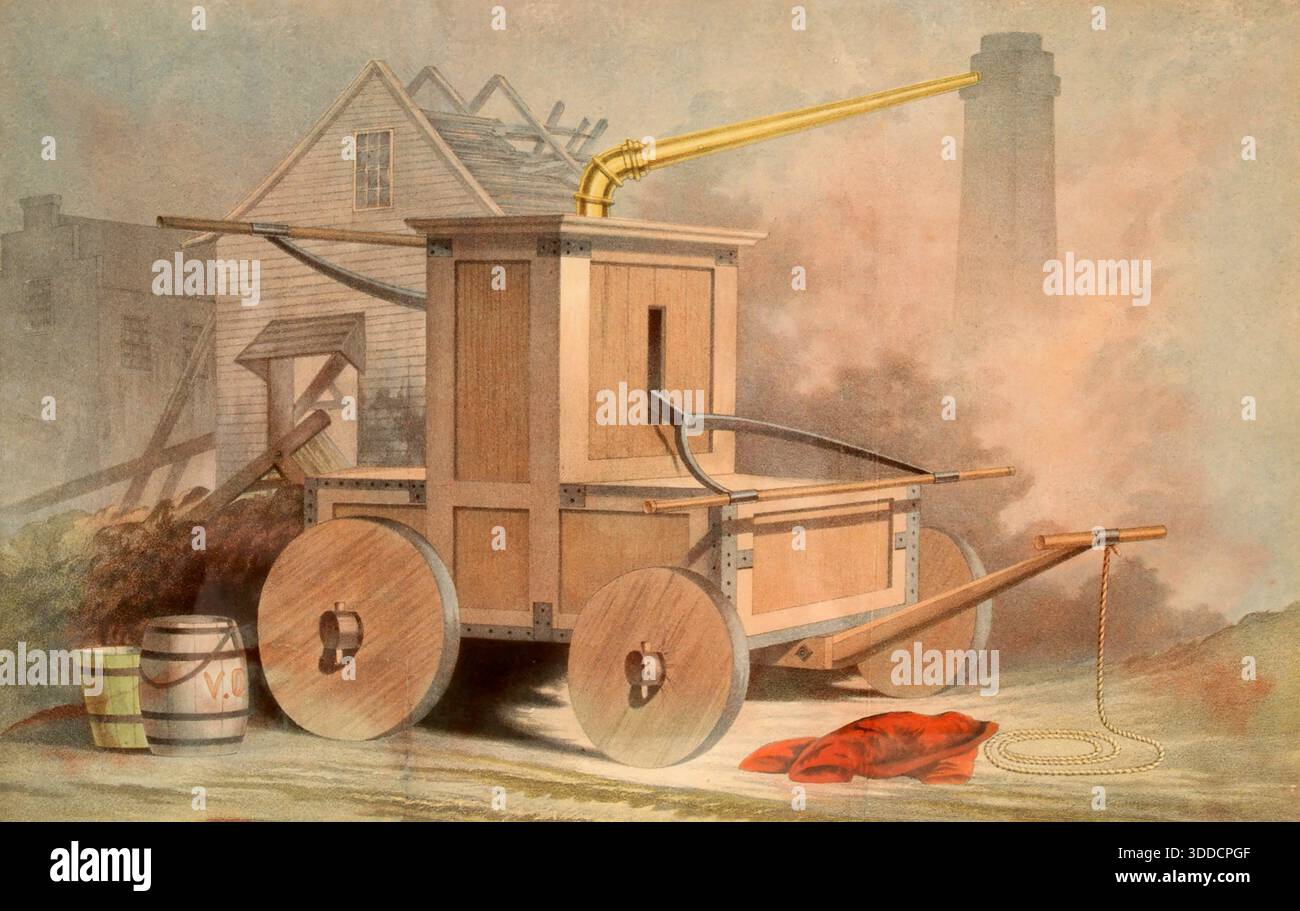 Lithograph. 2005.0233.1000. First fire engine used in Brookly, 1863 ...