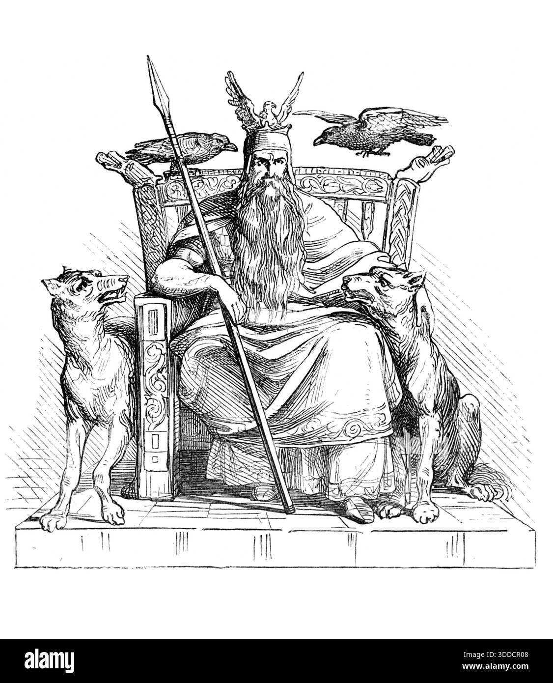 Odin on throne hi-res stock photography and images - Alamy