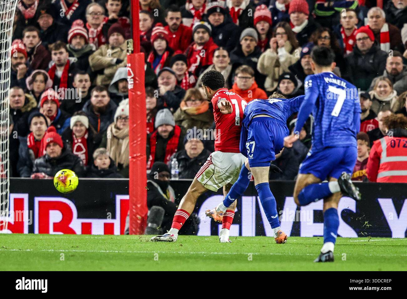 James Garner of Everton scores to make it 0-1 during the Premier League ...