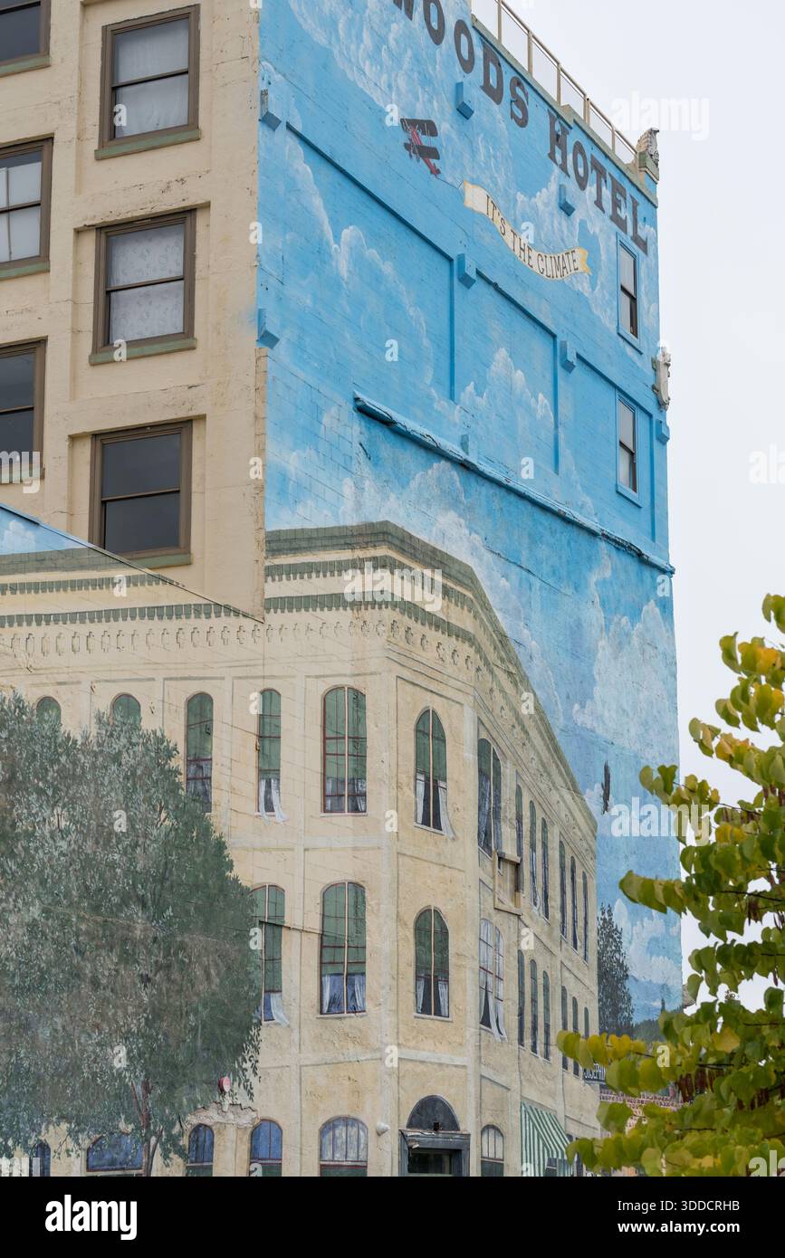Old Josephine Hotel mural, by John Michener, on the Historic Redwood ...