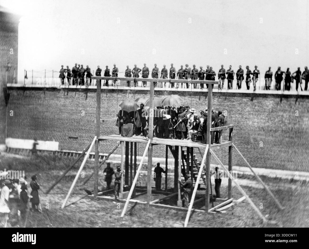 Hanging execution of President Lincoln conspirators, history Stock ...