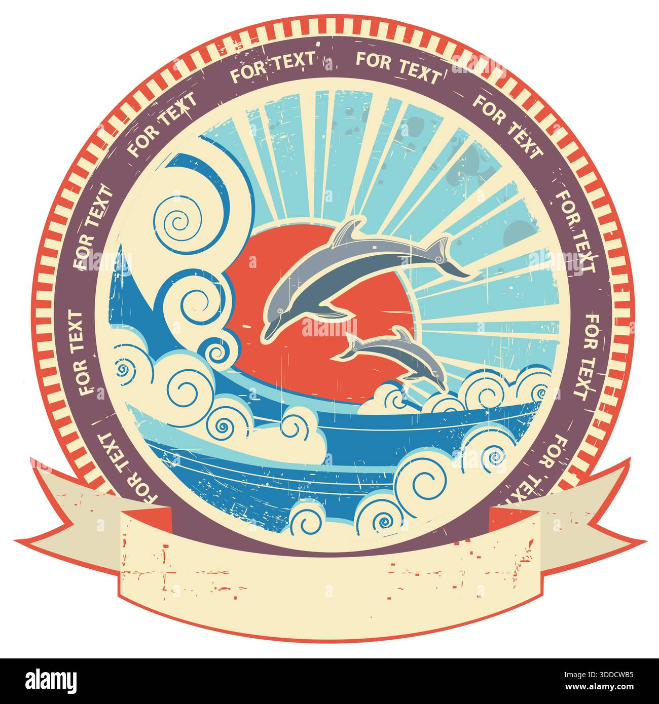 Sea waves on sunset Cut Out Stock Images & Pictures - Alamy