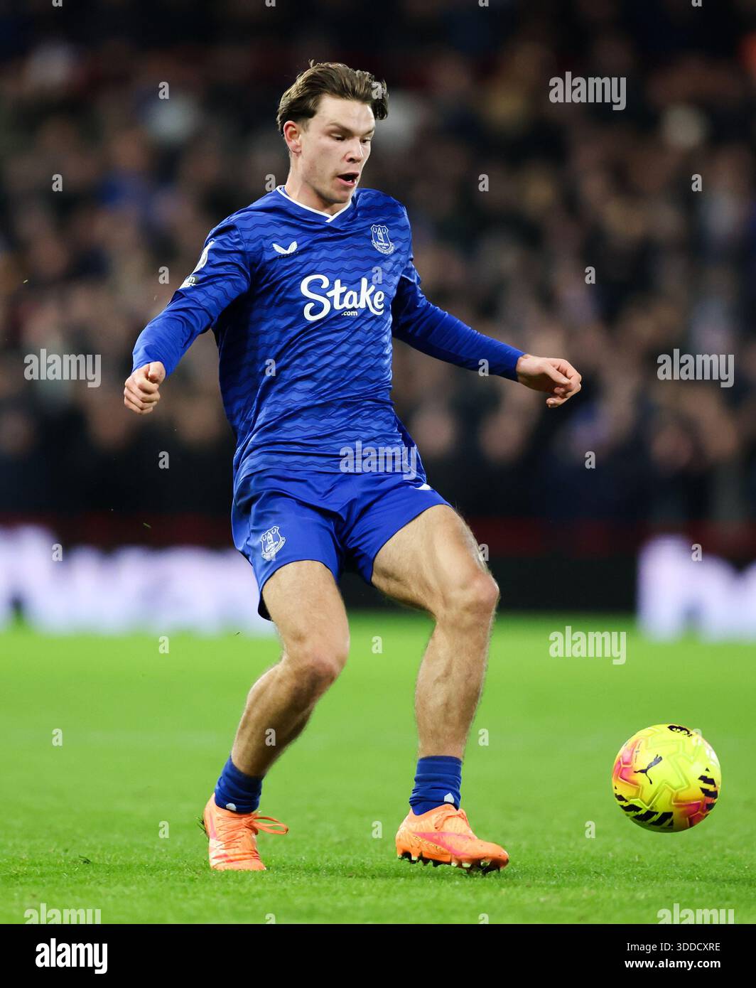 Everton's Tyler Dibling during the Premier League match at the City ...