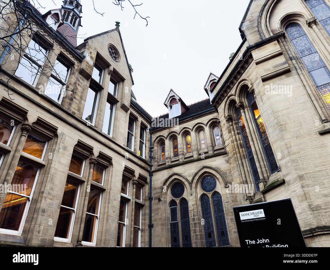 Manchester, UK - December 06, 2025: Historic university building in ...