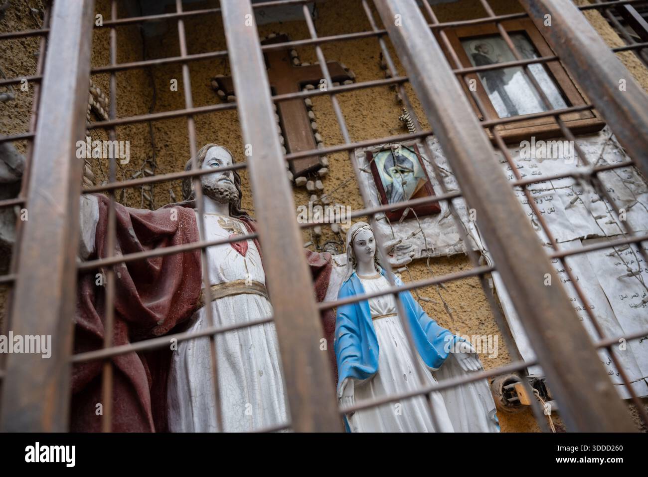 December 10, 2025, Damascus, Syria: Christian icons and symbols on ...