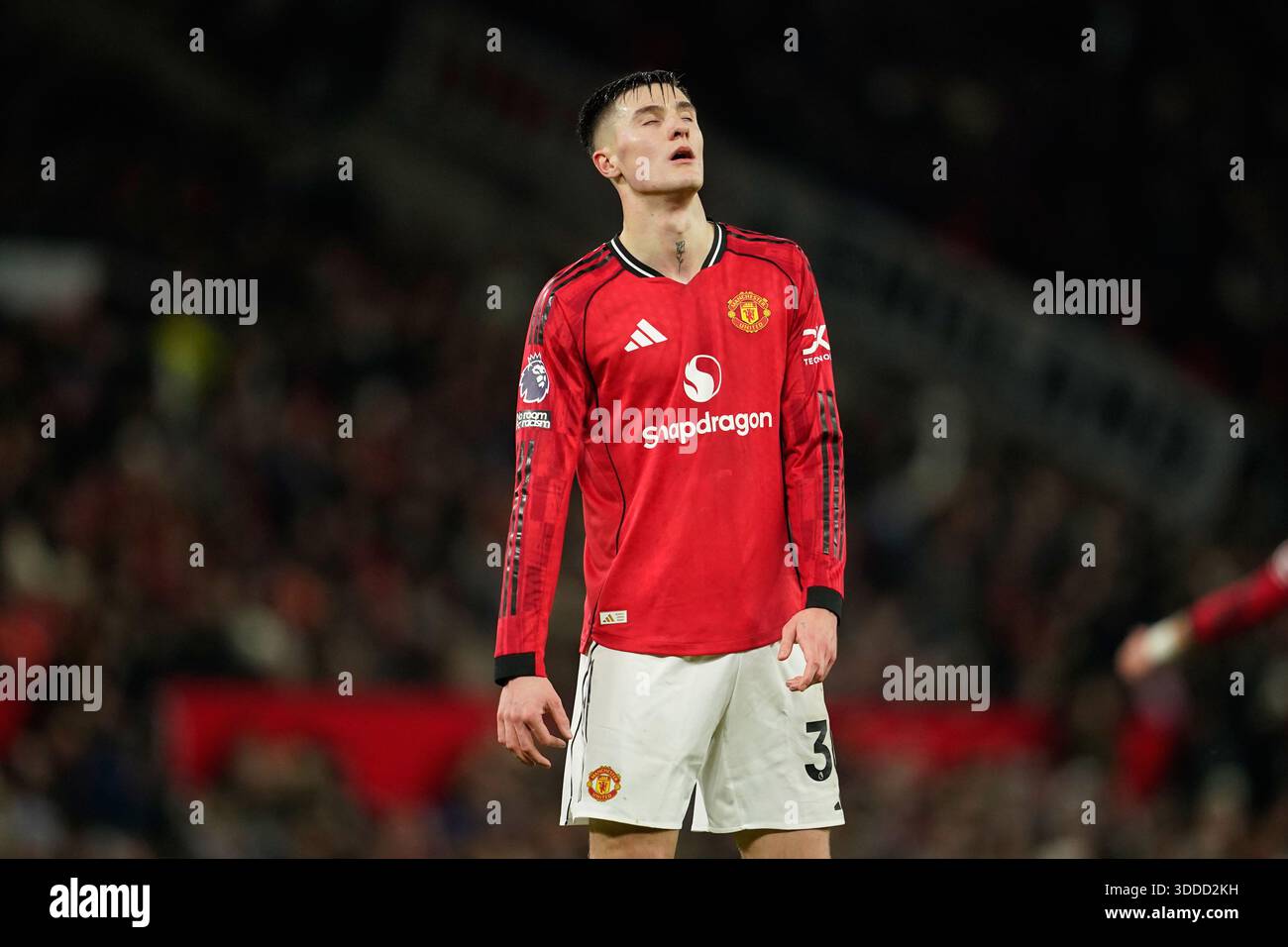 Manchester United's Benjamin Sesko reacts during the English Premier ...