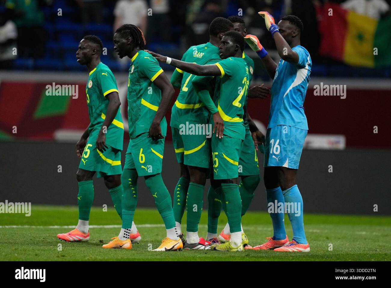 Senegal players celebrate their third goal during the Africa Cup of ...