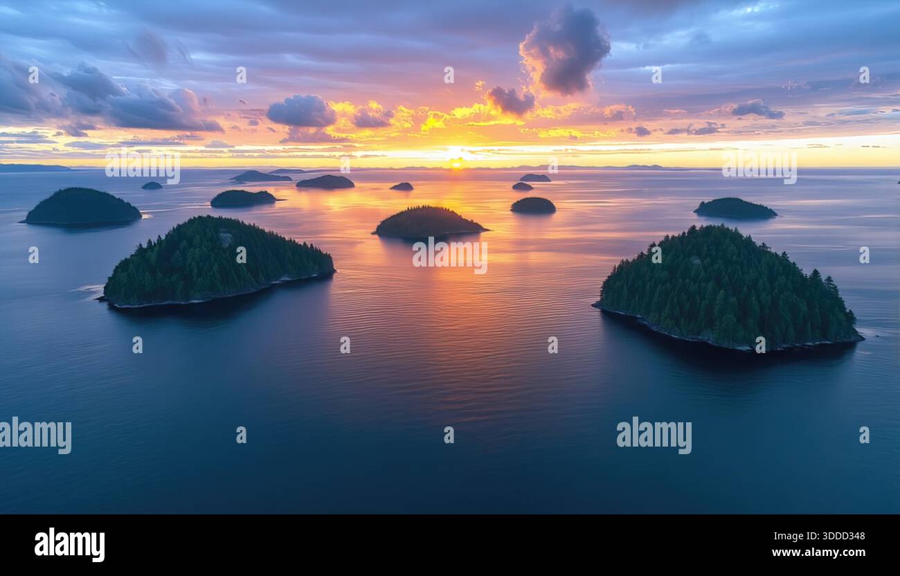 Twilight sunset sea in Stock Vector Images - Alamy