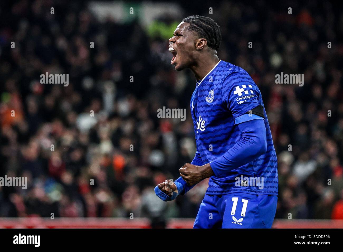 Thierno Barry of Everton celebrates his goal to make it 0-2 during the ...
