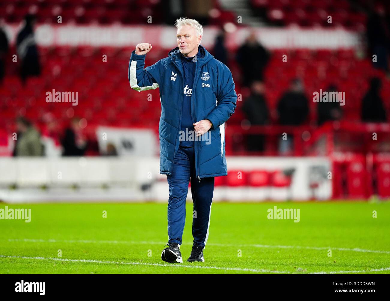 Everton manager David Moyes following the Premier League match at the ...
