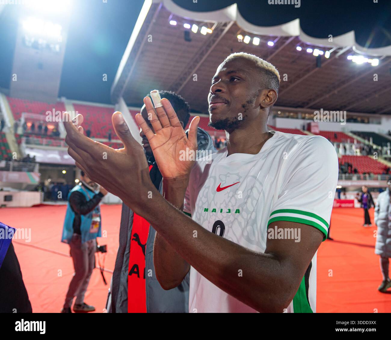 Victor Osimhen of Nigeria thanks his fans after the Africa Cup of ...