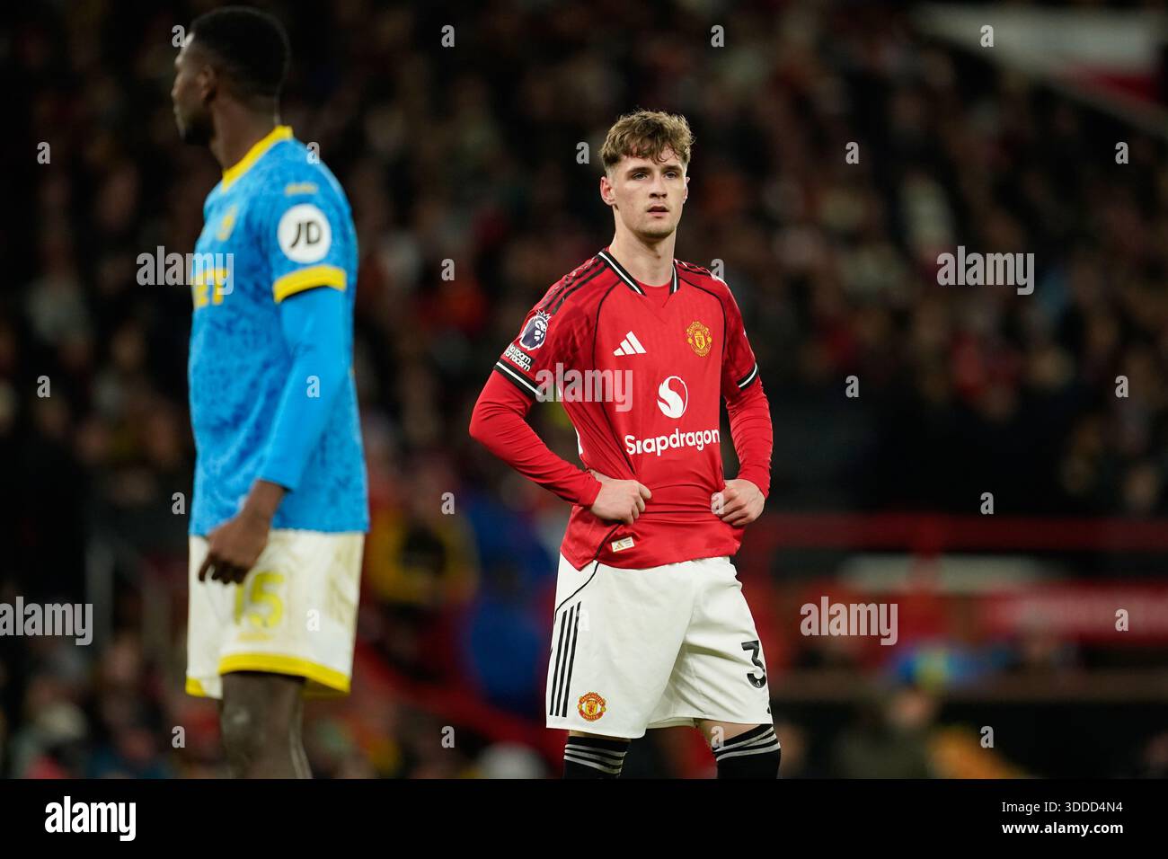 Manchester United's Jack Fletcher reacts during the English Premier ...