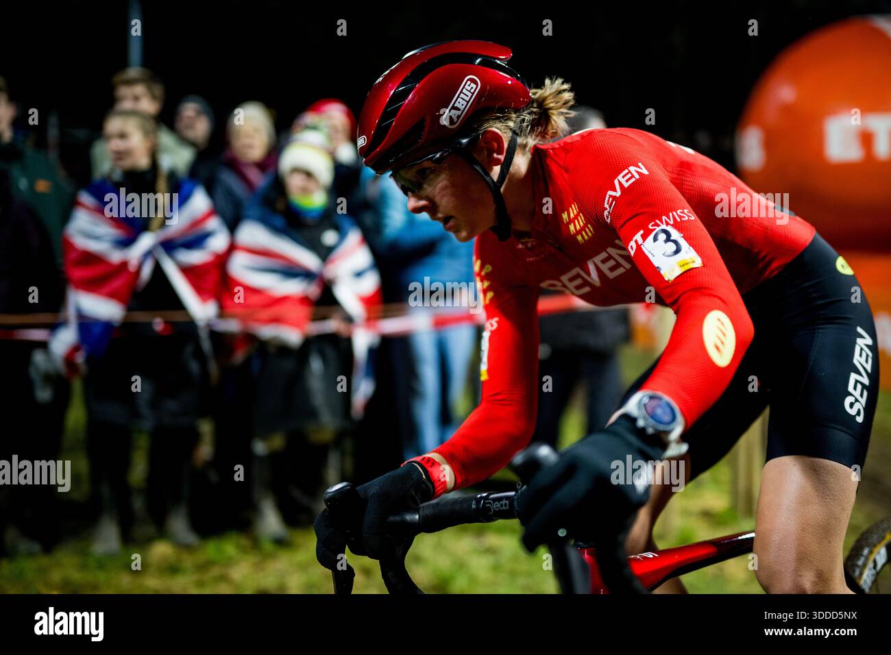 Dutch Aniek Van Alphen pictured in action during the women elite race ...