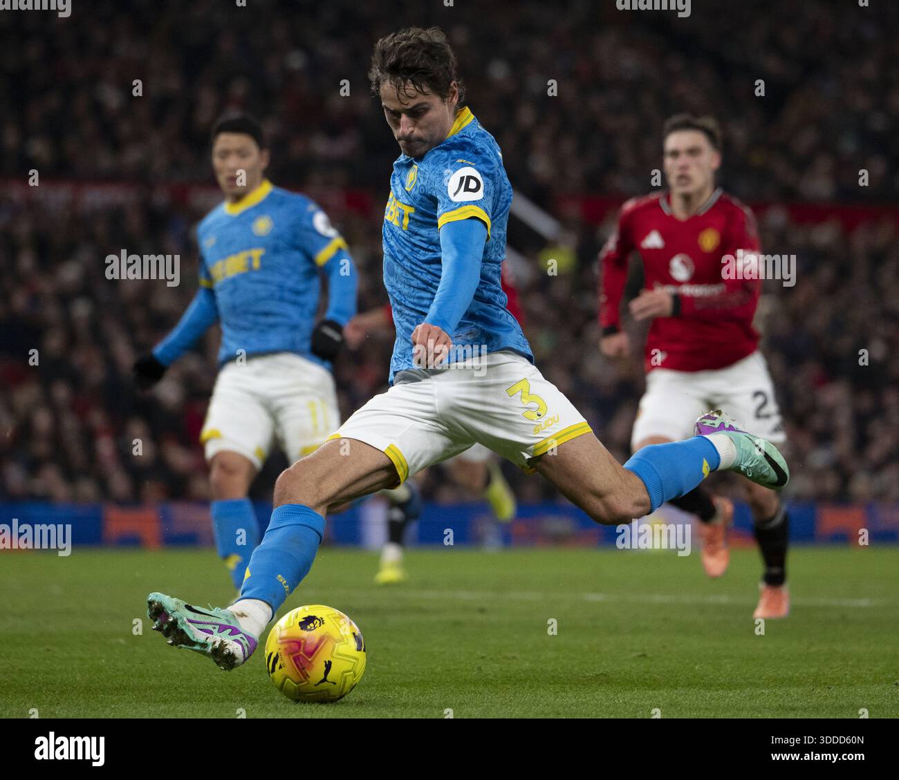 MANCHESTER - DECEMBER 30: Hugo Bueno of Wolves shoots during the ...