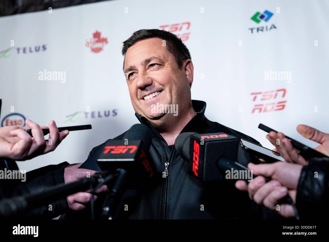 Team Canada assistant coach Misha Donskov speaks to media following ...