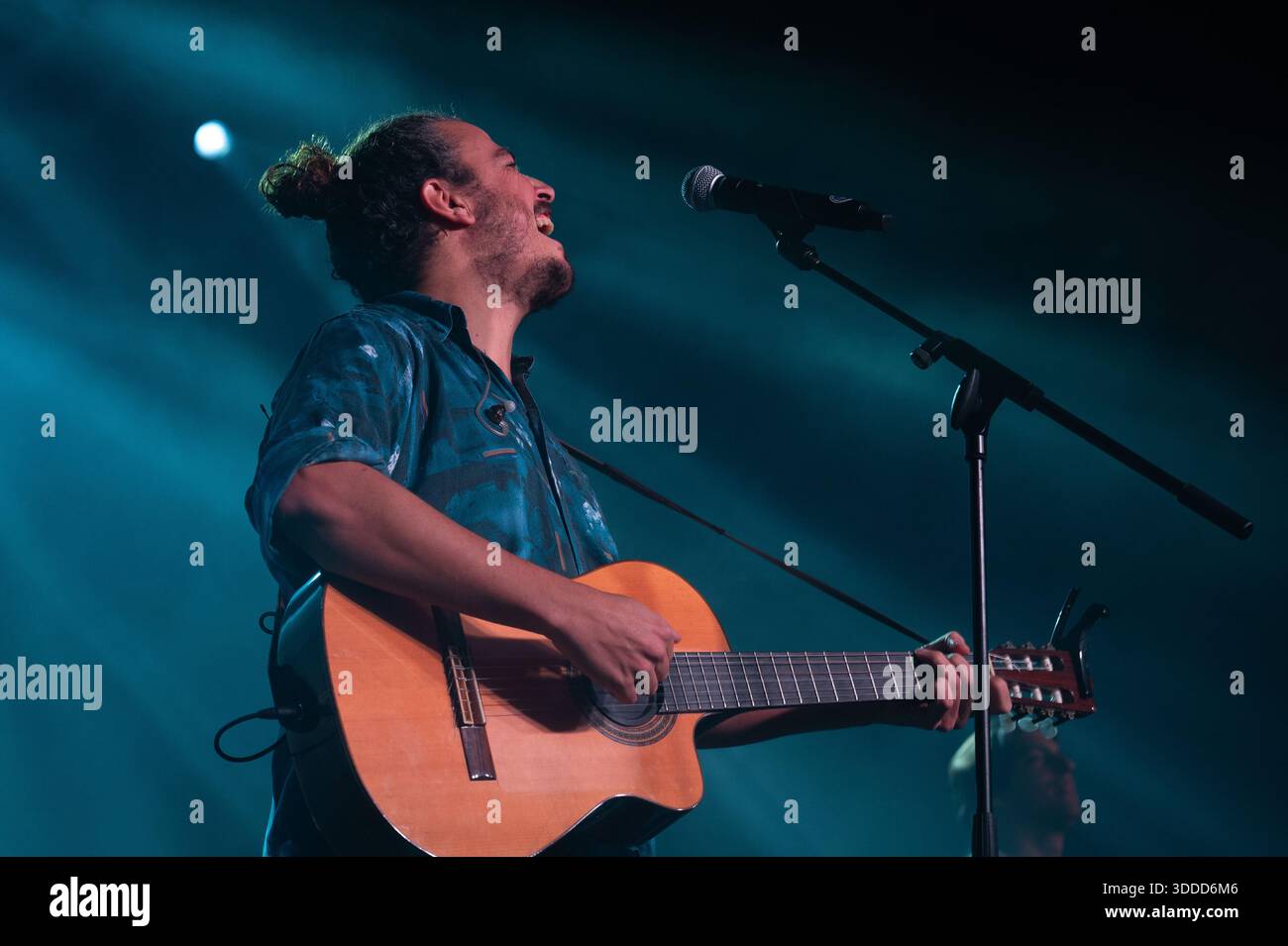 The singer Mr Kilombo performs during a concert at La Riviera on ...