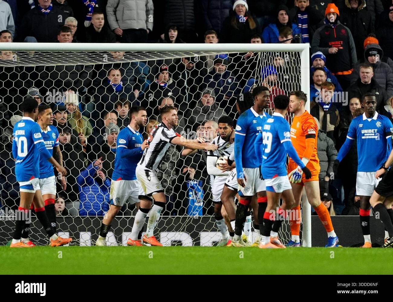 St Mirren's Mikael Mandron (centre right) celebrates after scoring his ...