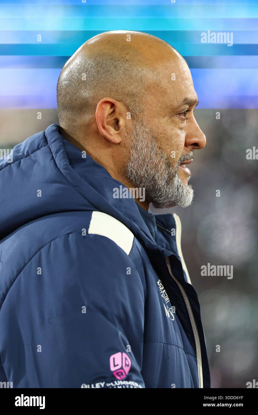 West Ham manager Nuno Espirito Santo enters the pitch prior to the West ...