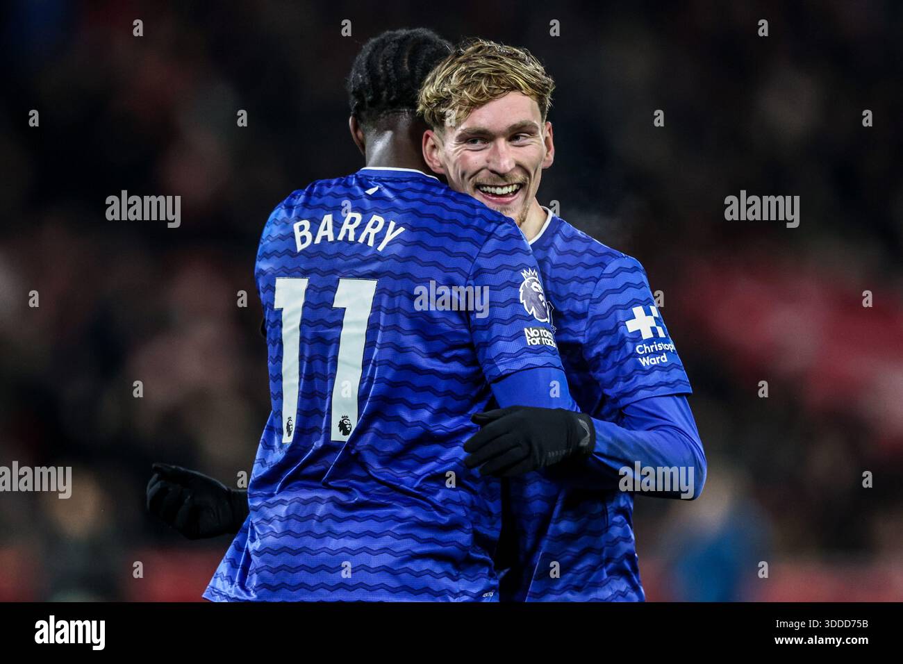 Thierno Barry of Everton celebrates his goal to make it 0-2 during the ...