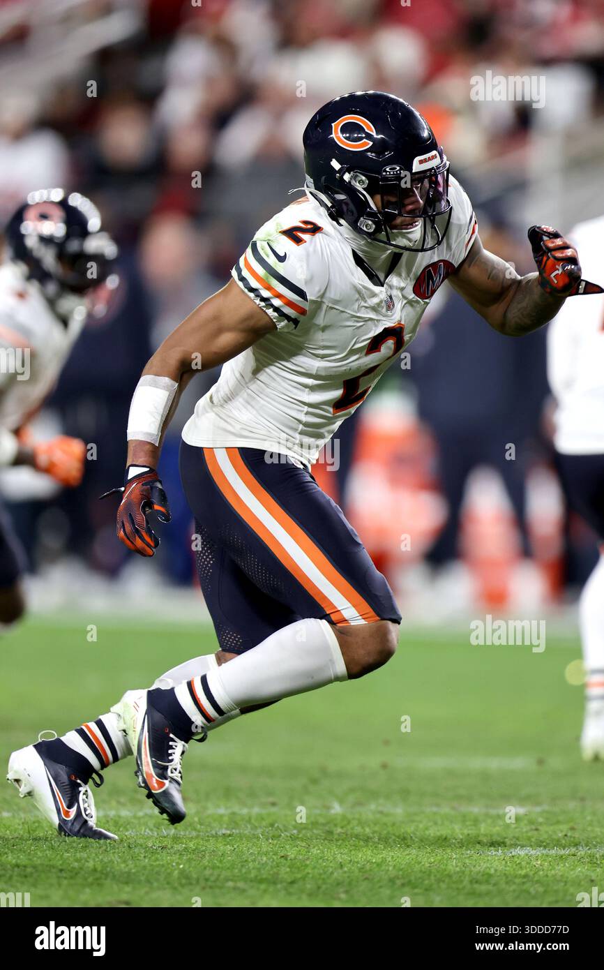 Chicago Bears wide receiver DJ Moore (2) runs during an NFL football ...