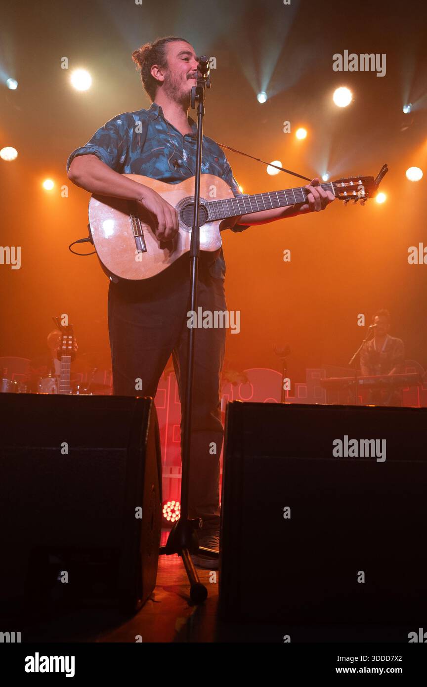 The singer Mr Kilombo performs during a concert at La Riviera on ...