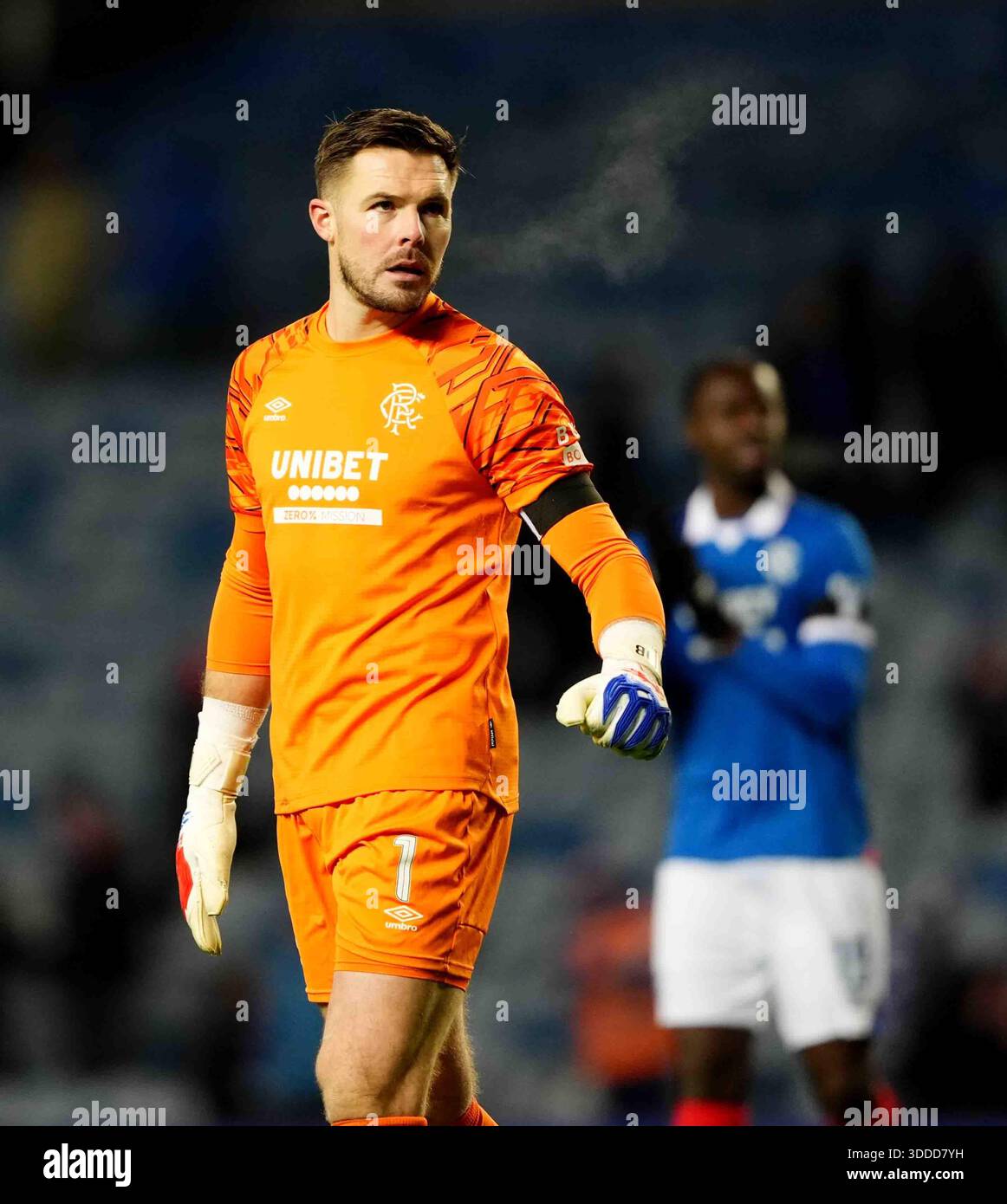 Rangers goalkeeper Jack Butland after the William Hill Premiership ...