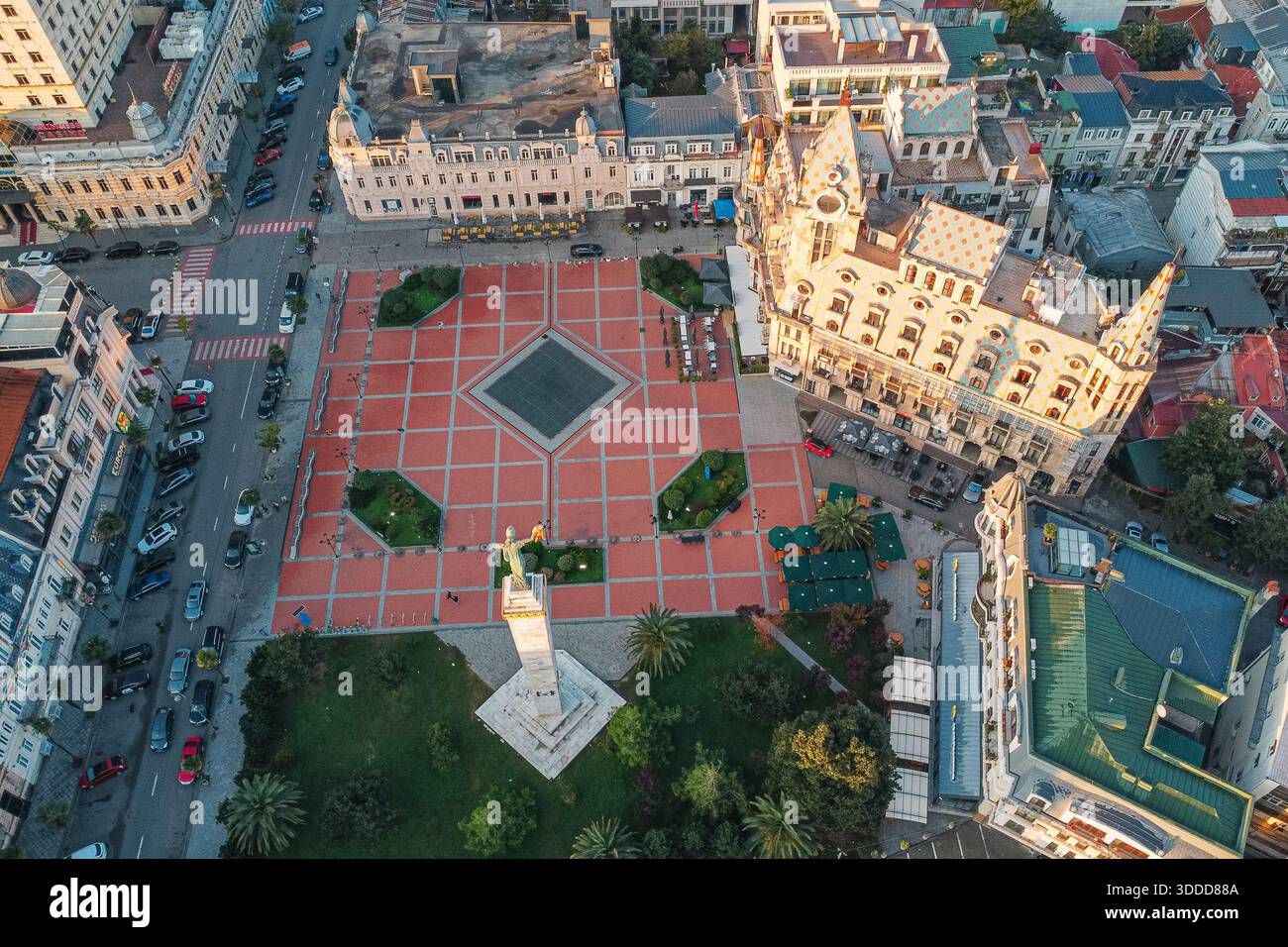 6 November 2025, Batumi, Georgia: Europe Square featuring the Medea ...