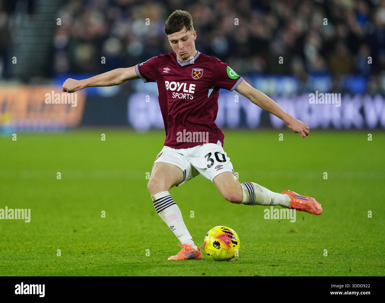 West Ham United's Oliver Scarles during the Premier League match at the ...