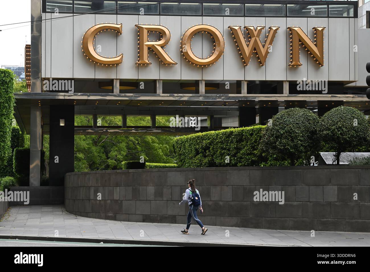 Exterior signage is seen at Crown Casino in Melbourne, Wednesday ...