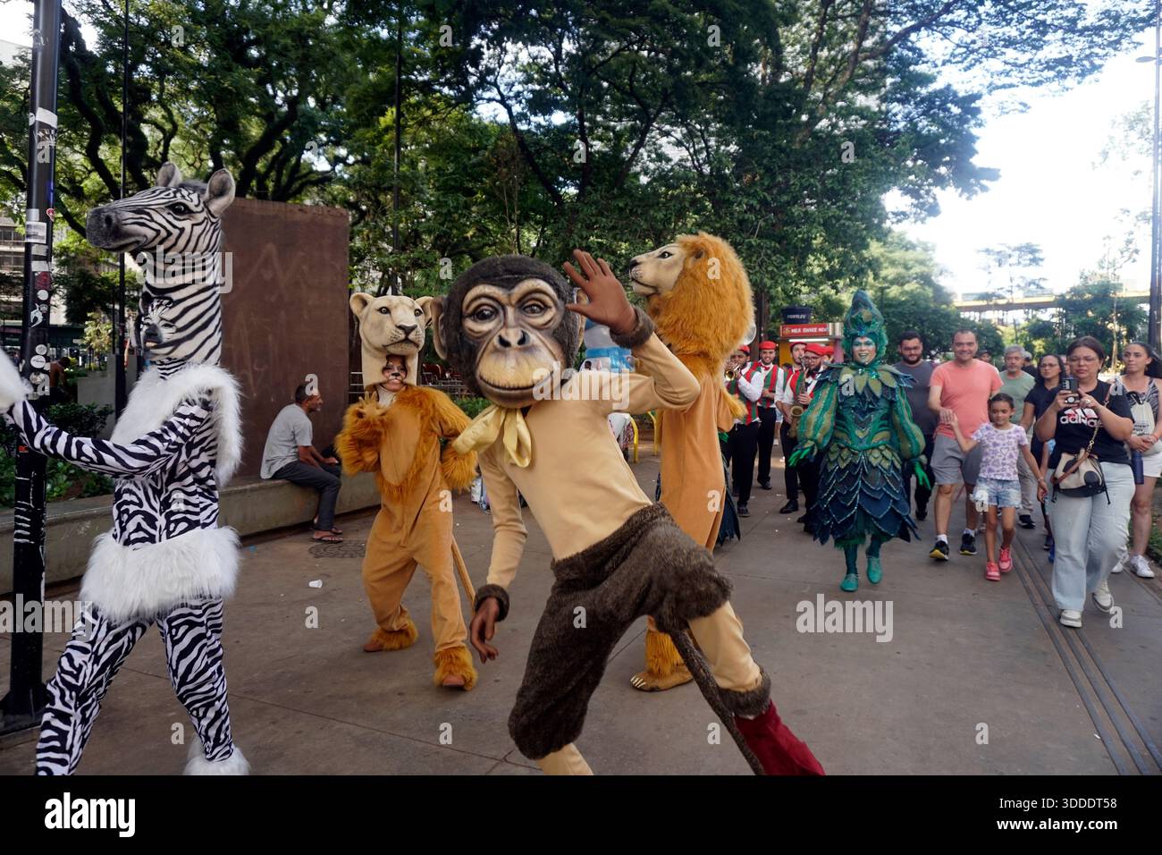 People participate in a Christmas parade in Sao Paulo, Brazil, 22 ...