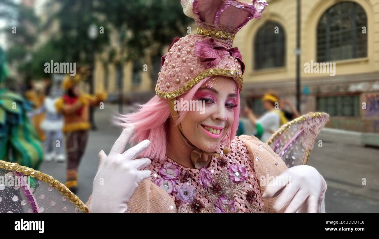 People participate in a Christmas parade in Sao Paulo, Brazil, 22 ...